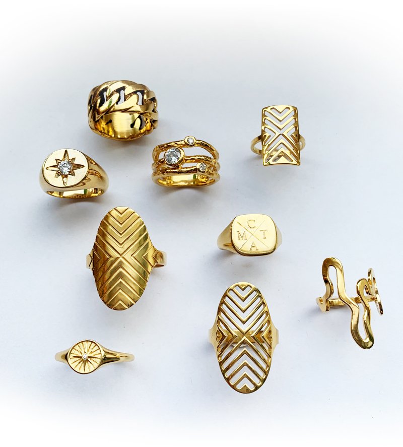 Forgyldt ring | Søger du fingerringe med navn? Se udvalget af guldringe